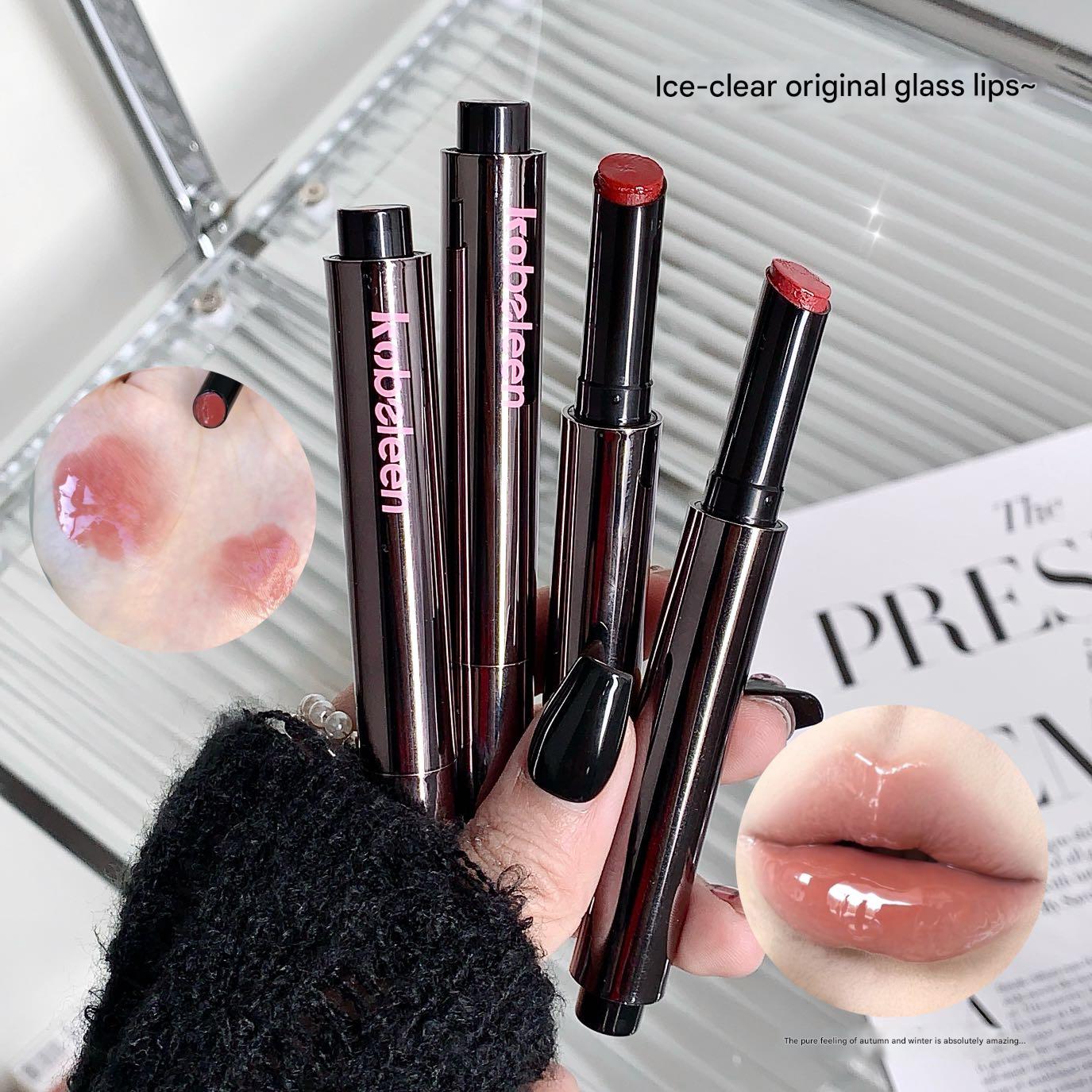 Kobeleen Mirror Solid Lip Gloss Clear & Water-Light Effect Maquiagem ...