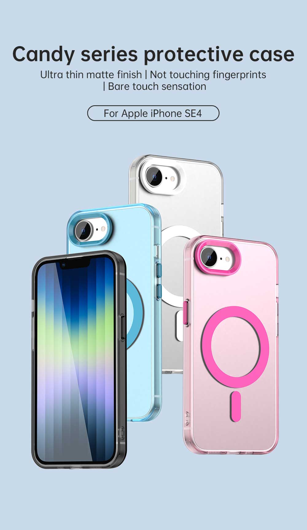 Capa Dura Traseira Fosca Para iPhone 16E iphone16e PC Magnética | Shopee Brasil