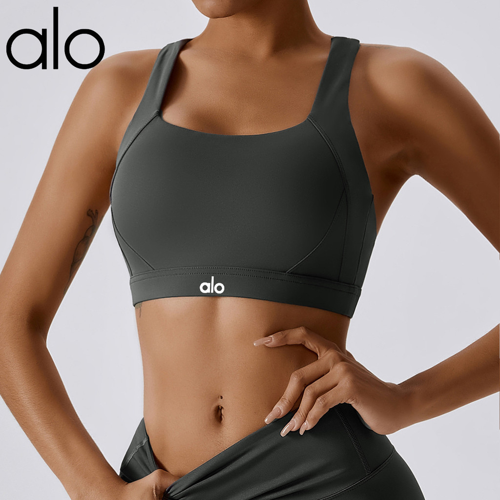 Alo yoga site oficial estilo yoga colete roupa interior esportiva à prova de choque de alta ...