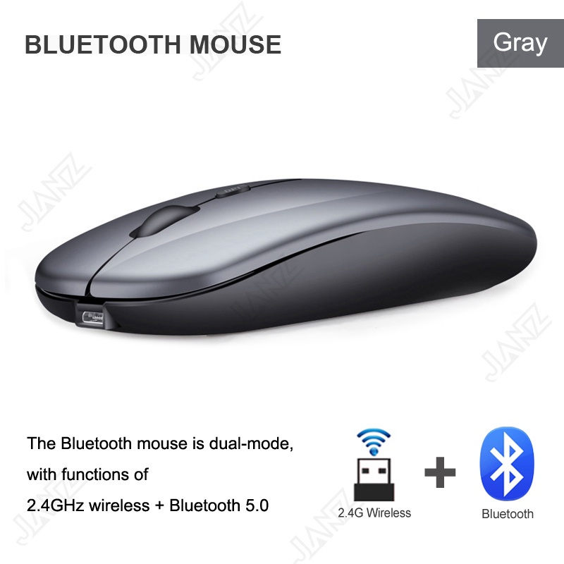 Mouse Sem Fio De Modo Duplo Bluetooth 5.0 2.4 Ghz Recarregável Ultra ...
