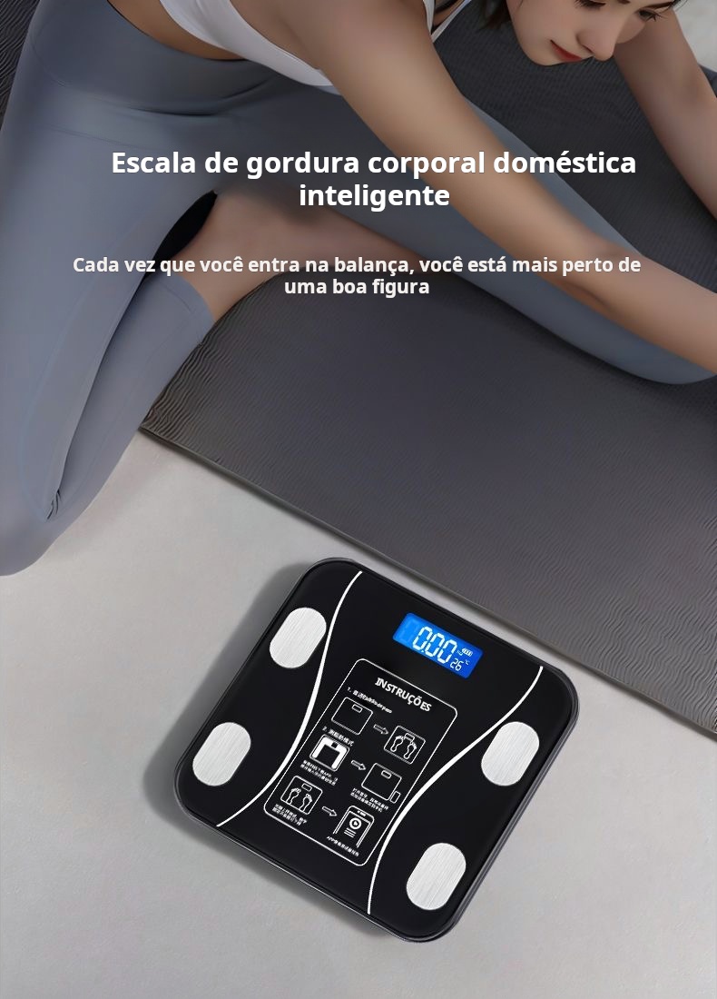Balança Digital Medidora Corporal Bioimpedância balança digital ...
