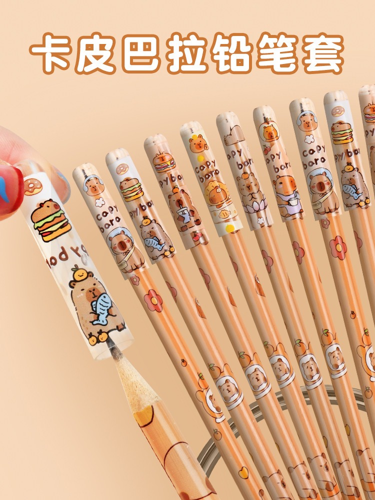 Kapibara Pen Case Anti-Selo Escrita Caneta Cap Lápis Caneta Ponta Capa ...