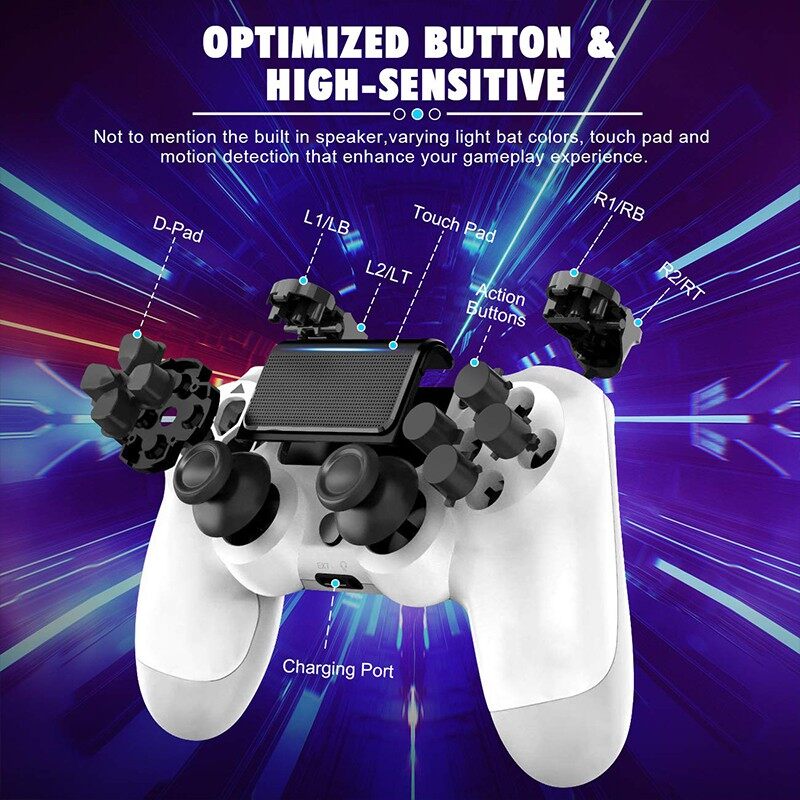 Joystick De Jogos Sem Fio Dualshock Gamepad 4 Controller V2 Para PC/PS4 ...