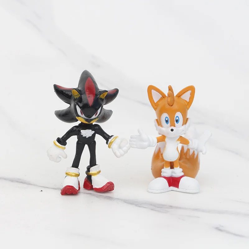 12 Peças Coleção de Figuras Anime Sonic The Hedgehog com Bonecos Modelo ...