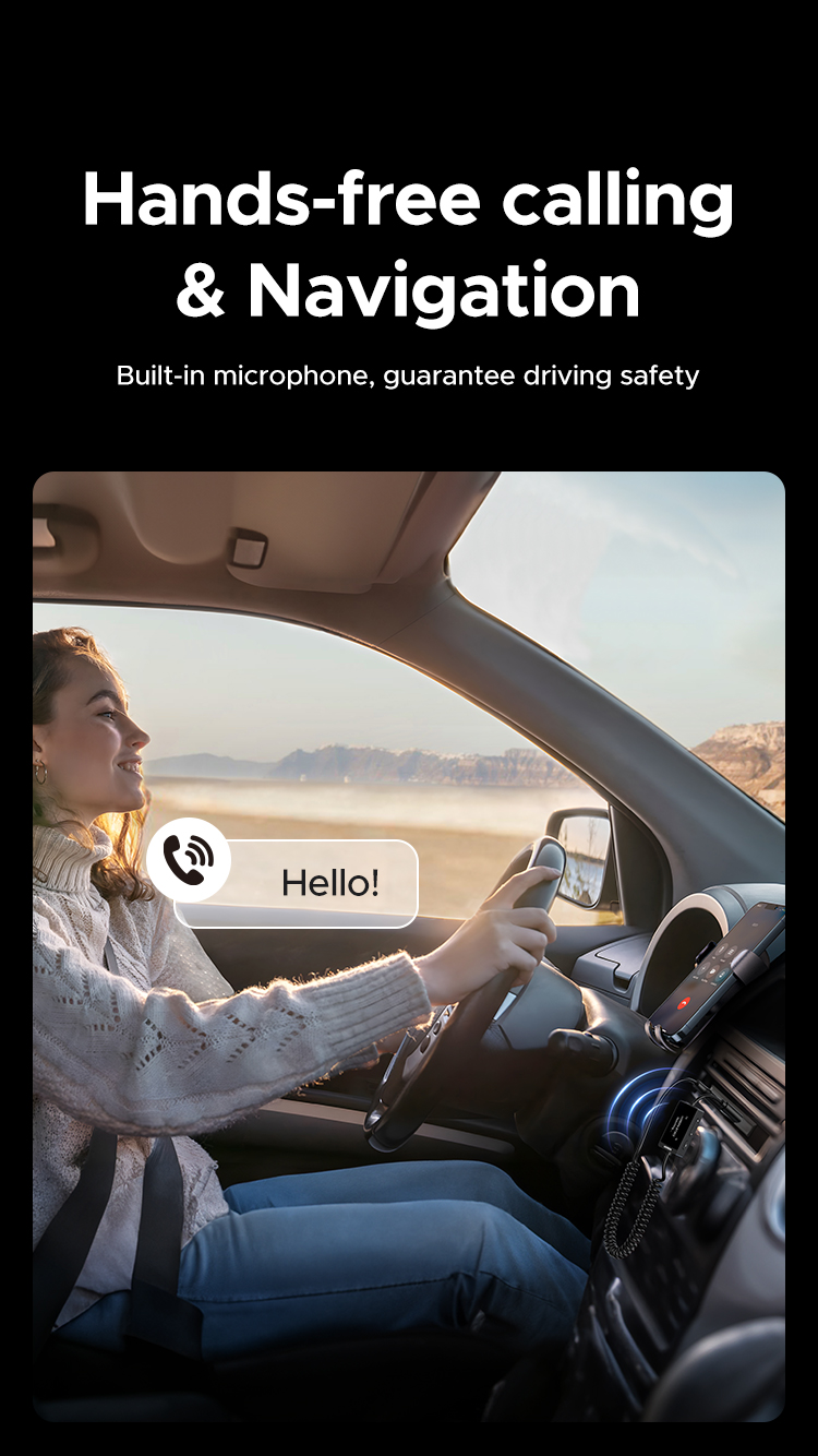 Tela OLED UGREEN 2 Em 1 AptX HD Carro Bluetooth 5.4 USB-A 3.5 Mm Receptor Transmissor Embutido ...