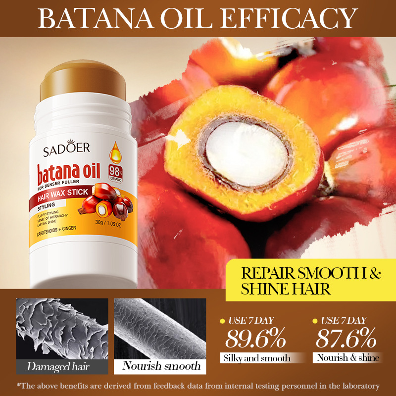 SADOER Batana Oil Hair Wax Stick Para Cabelos Mais Densos E Cheios ...