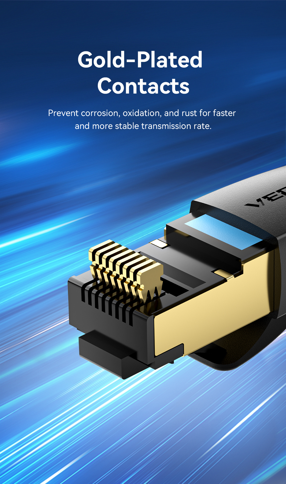 Cabo Ethernet Vention Cat8 de alta velocidade 40Gbps SFTP com ...