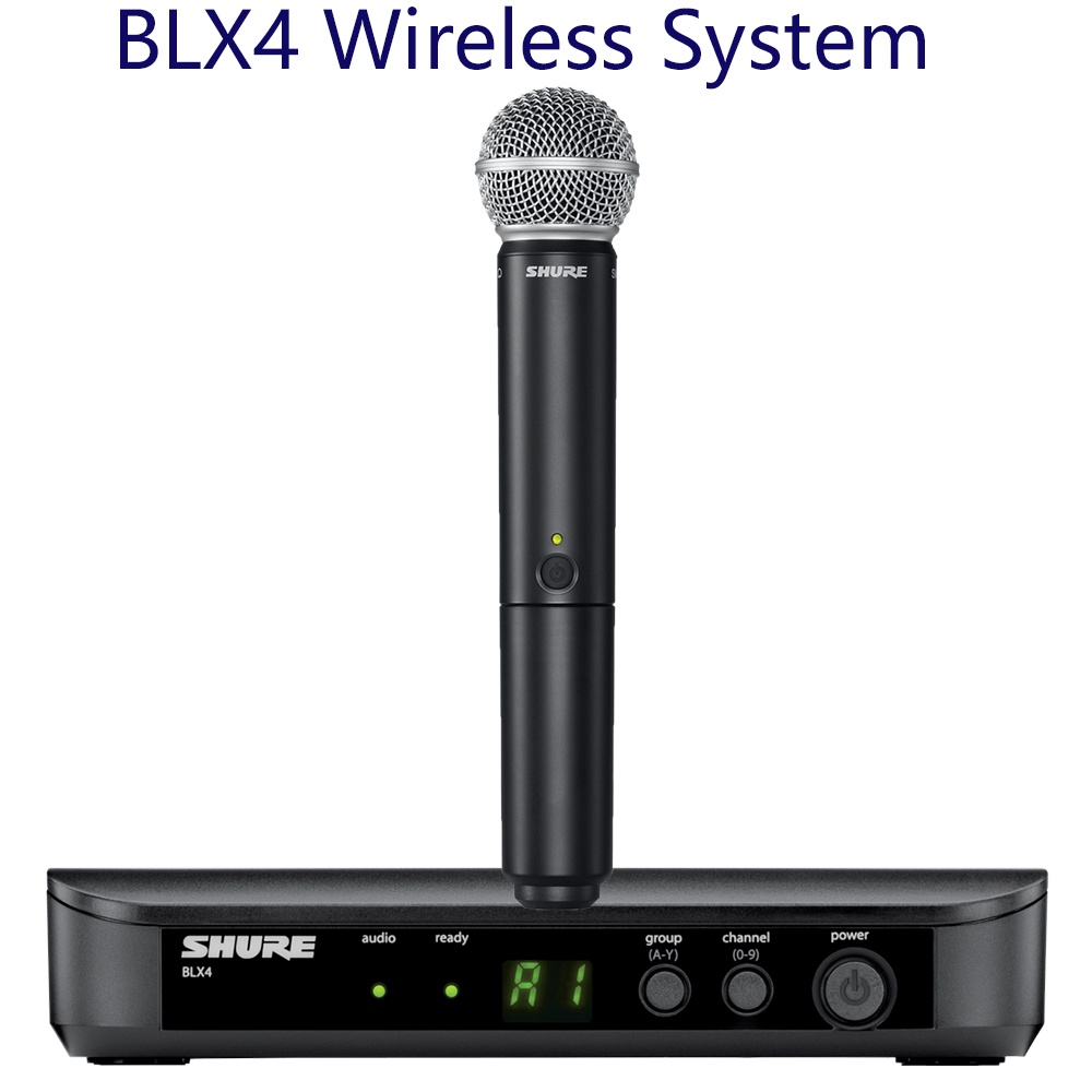 Shure BLX4 SM58 Microfone Sem Fio 80m Faixa De Transmissão Palco ...