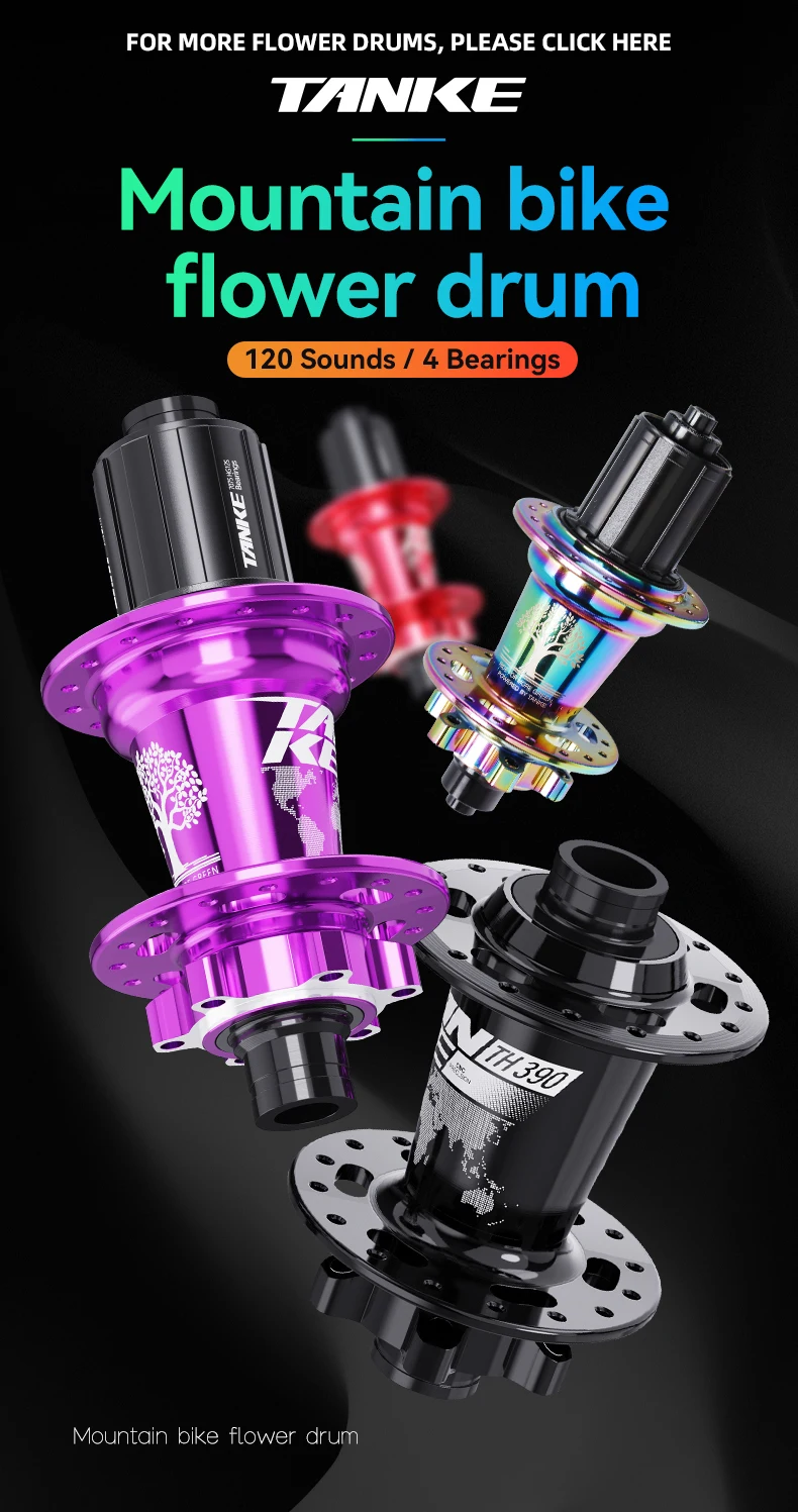 TANKE 120 Clique Hub 6 Rolamento MTB Dianteiro Traseiro 28 32 36 Furos ...