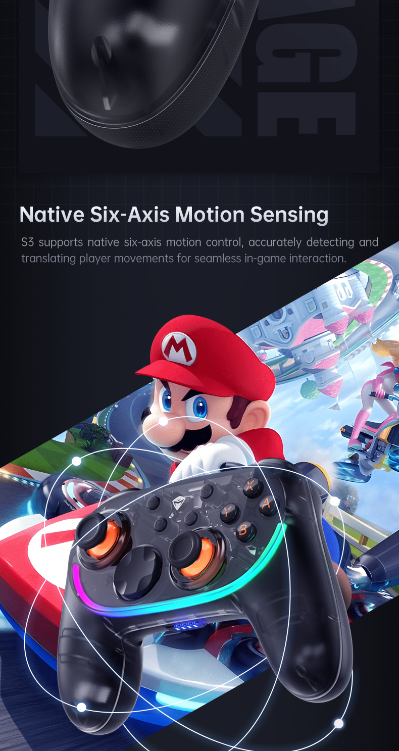 Machenike S3 Switch Botão Layout Dual-Mode Controlador de jogo com dock ...