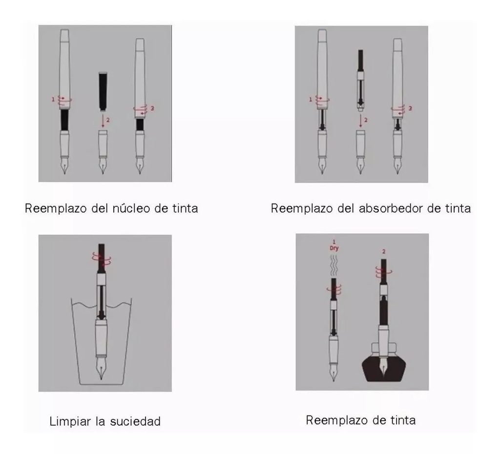 Conjunto de 10 peças de caneta de tinta vintage com ponta de metal para ...