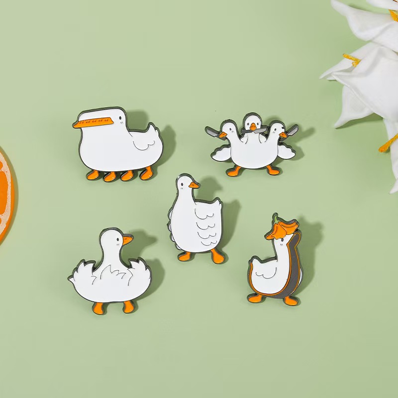 Novo Conjunto de Pins de Pato e Ganso Fofo - Broches de Animais em ...