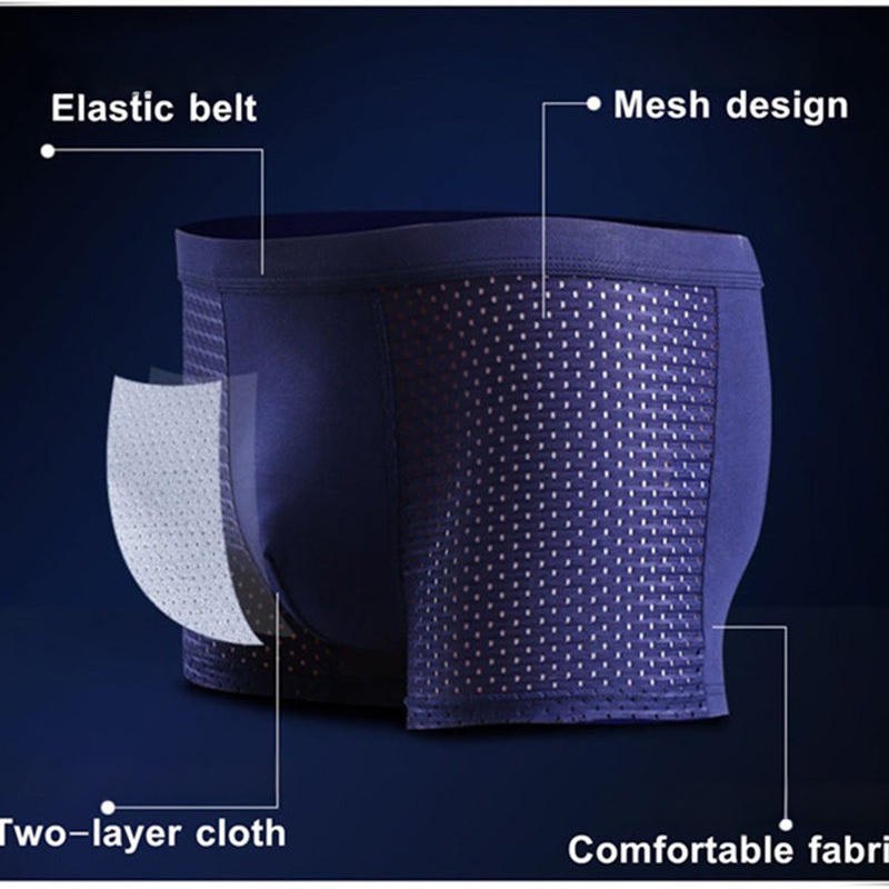 Cueca Boxer Respirável Masculina – Macia Grande E Plus Size Ajuste ...