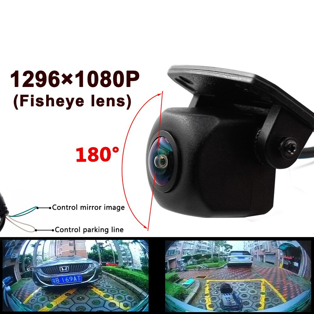 Câmera de Ré para Carro 1296x1080P HD Visão Noturna Olho de Peixe 180 ...