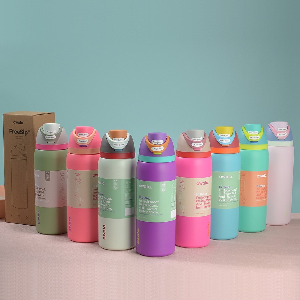 Copo De Garrafa De Água owala freesip tritan Com Canudo Sem bpa Caneca De Café De 1 Litro ...