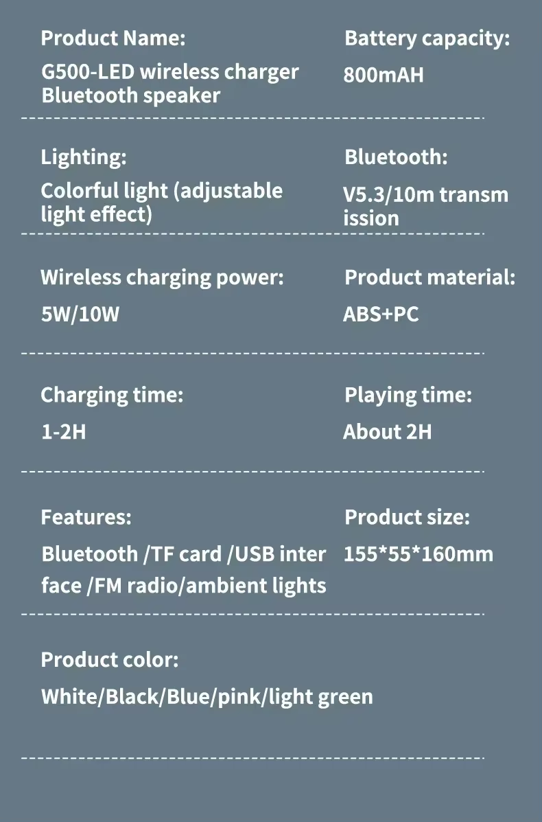 BT3401 4 Em 1 Sem Fio Bluetooth Alto-Falante Luz RGB Despertador Cartão ...