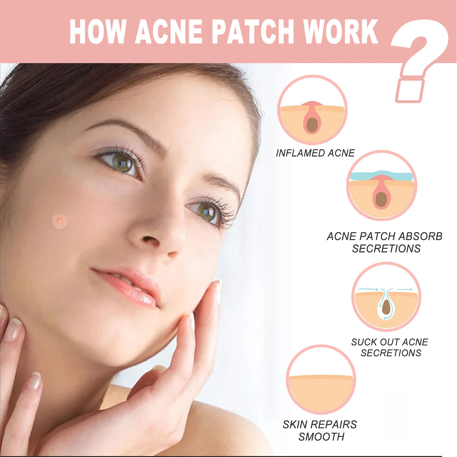 72 Unidades De Adesivos Para Espinhas Rosto , Hidrocolóides Acne E ...