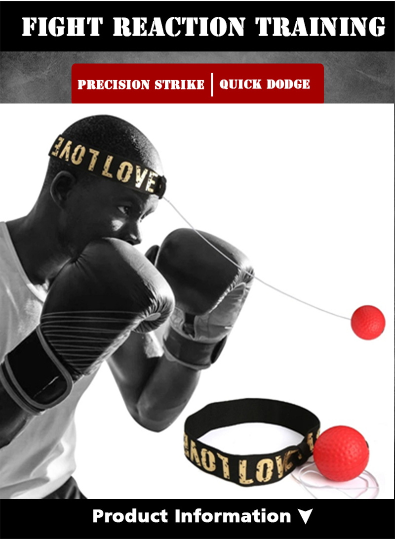 Bola Reflex de Boxe Sanda e Faixa de Cabeça para Treinamento de ...
