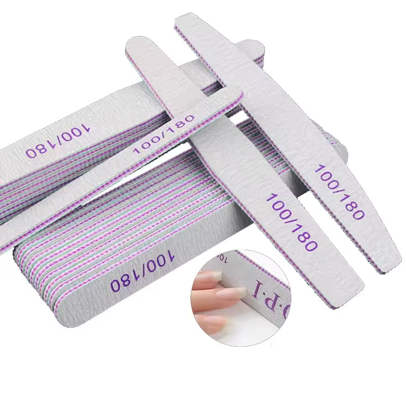 10 Pçs 100/180 Lixas De Unhas E Amortecedores Profissional Dupla Face ...