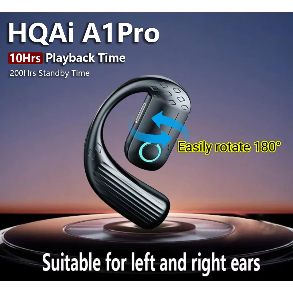 HQAi OWS A1Pro Fone de Ouvido Bluetooth Sem Fio Compatível com Orelhas ...