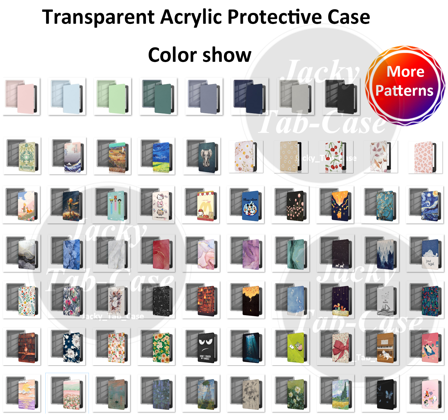 Capa De Acrílico Para Kindle 12ª 11ª 10° 7o 6a Geração Colorsoft ...