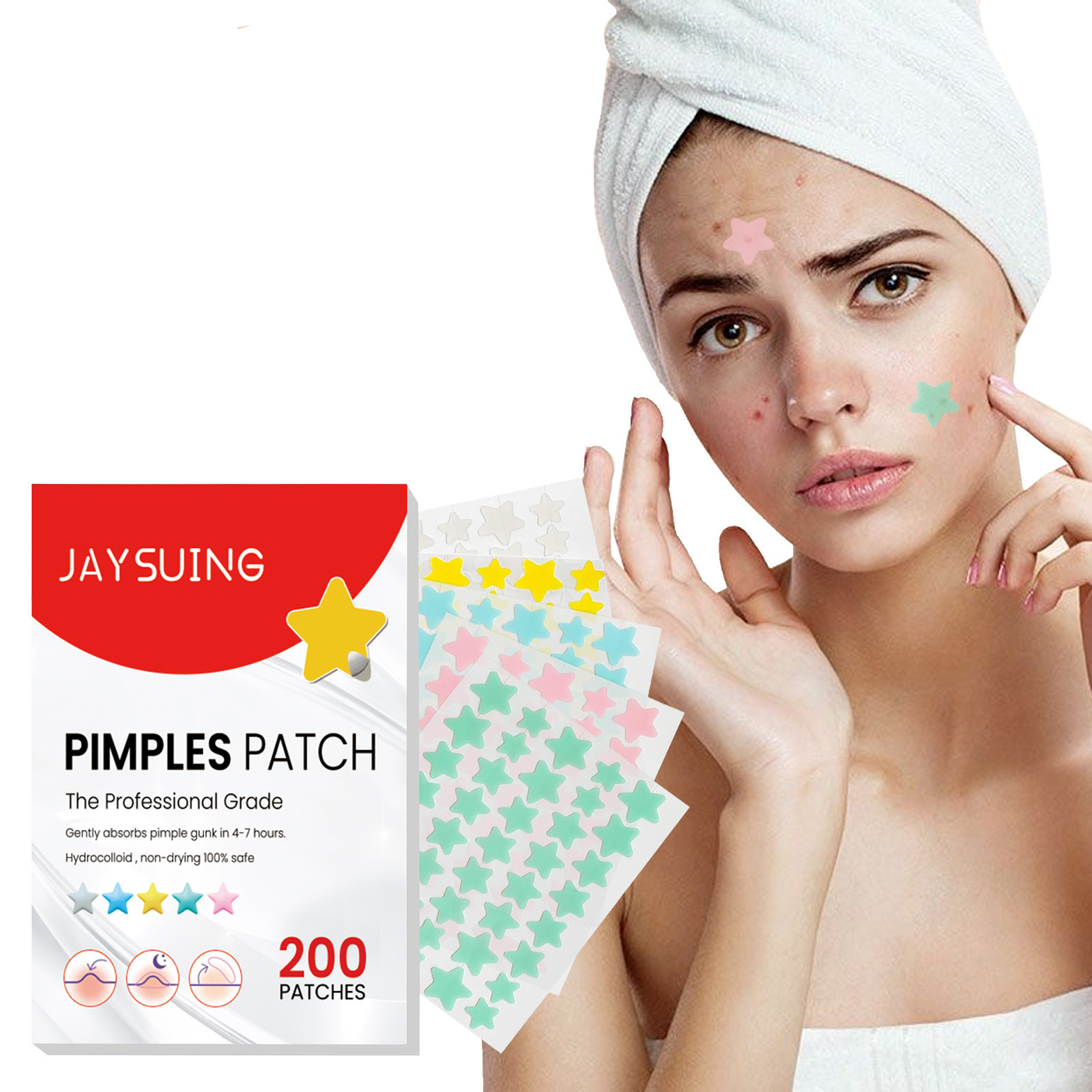 Remendos Faciais Da Espinha , Remendo Bonito Estrela Para Curar A Acne ...
