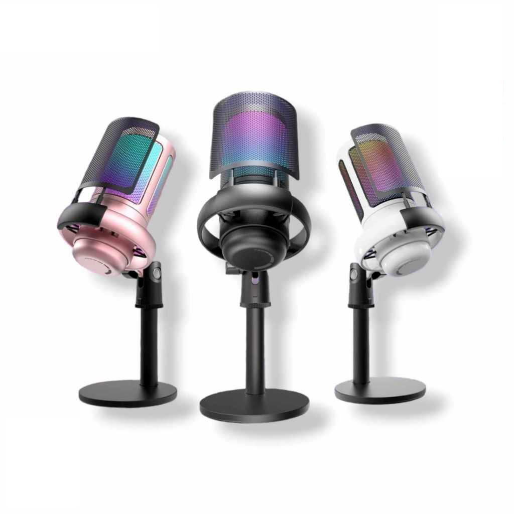 ME6S RGB USB Microfone MIC Condensador Para Jogos PC Smartphone PS5 ...