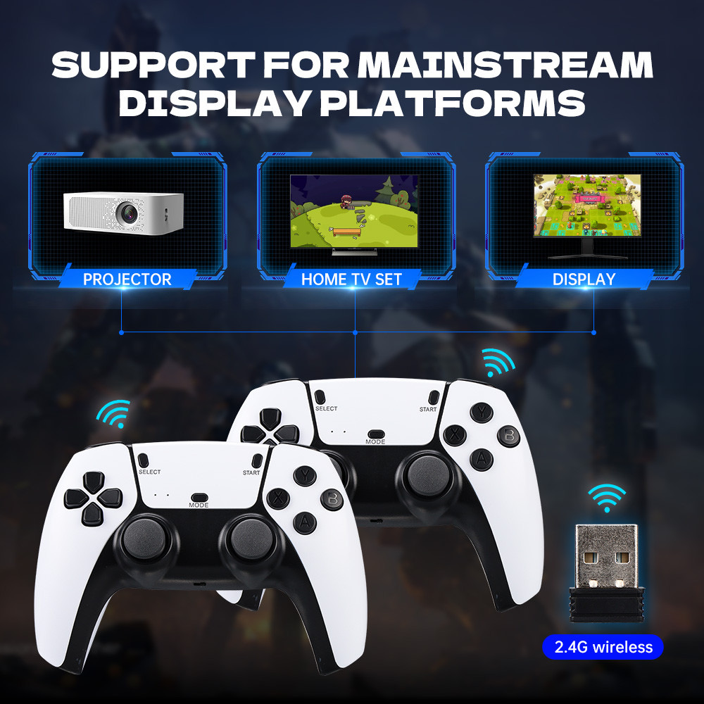 NOVO Vídeo Game Stick M15 Pro 4k 64gb Hdmi Com 2 Controles Se Fio ...