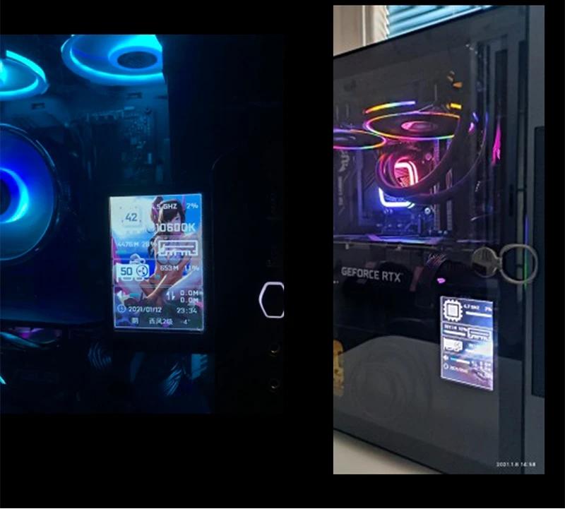 3.5'IPS USB Tipo-C PC Tela Secundária Para CPU GPU RAM HDD ...