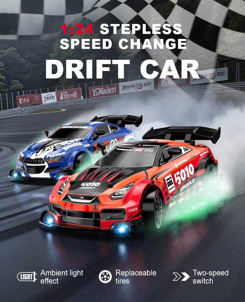 2025 1 : 24 RC Drift Carro 4WD Acelerador Proporcional BMW Modelo GTR Porsche De Controle Remoto ...