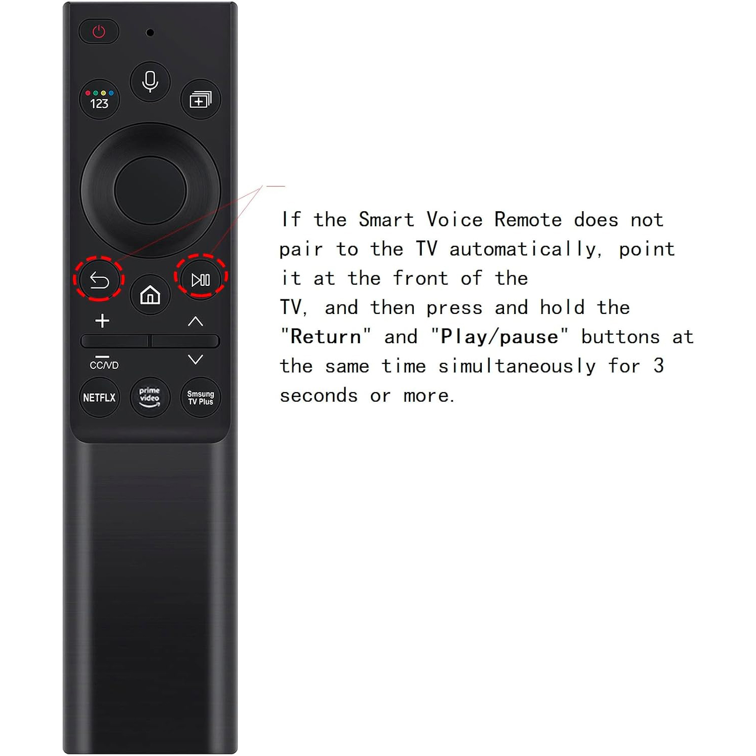 Controle Remoto De Voz De Substituição Para Samsung Smart TV 2018-2023 ...