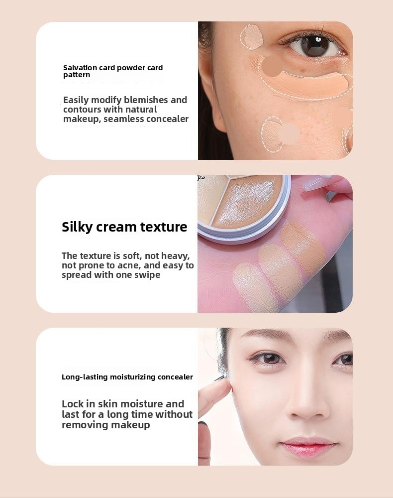 Corretivo de Três Cores: Cobre Poros, Manchas e Olheiras | Shopee Brasil