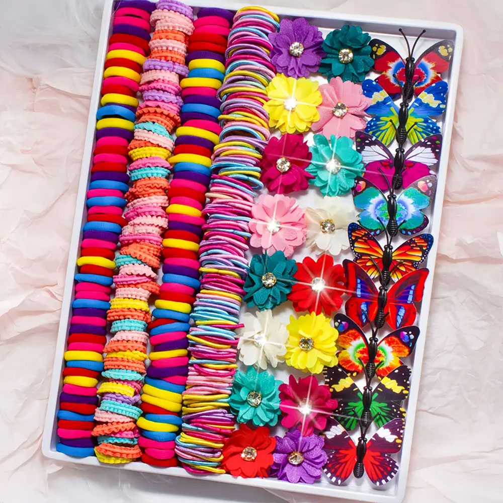 Conjunto de 231 Acessórios de Cabelo, Presilhas Florais & Grampos de ...
