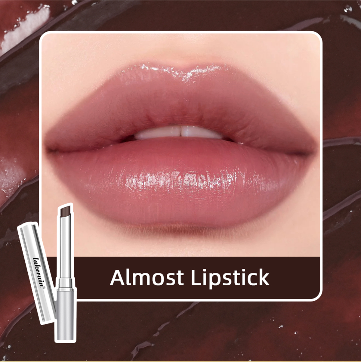 Balm Labial Tinted Lakerain Hidratante Quase Batom Mel Preto Longa ...