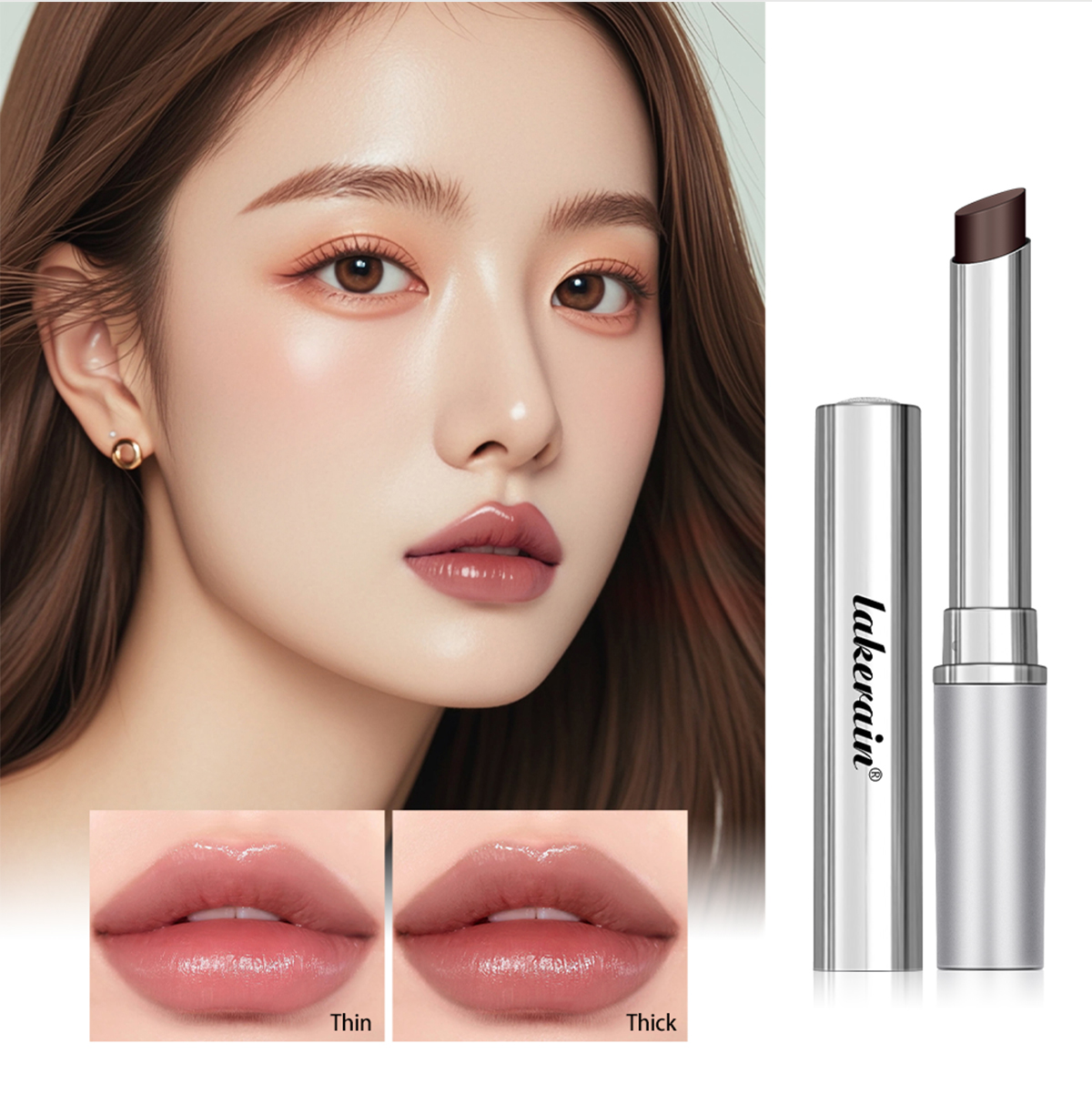 Balm Labial Tinted Lakerain Hidratante Quase Batom Mel Preto Longa ...