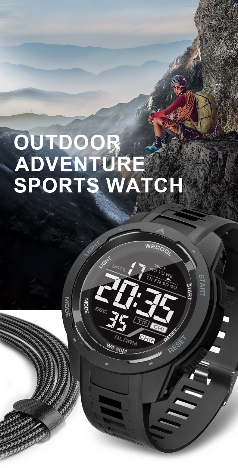 SMAEL Wecool W-616 Relógio Esportivo Masculino Digital à Prova d'Água e ...