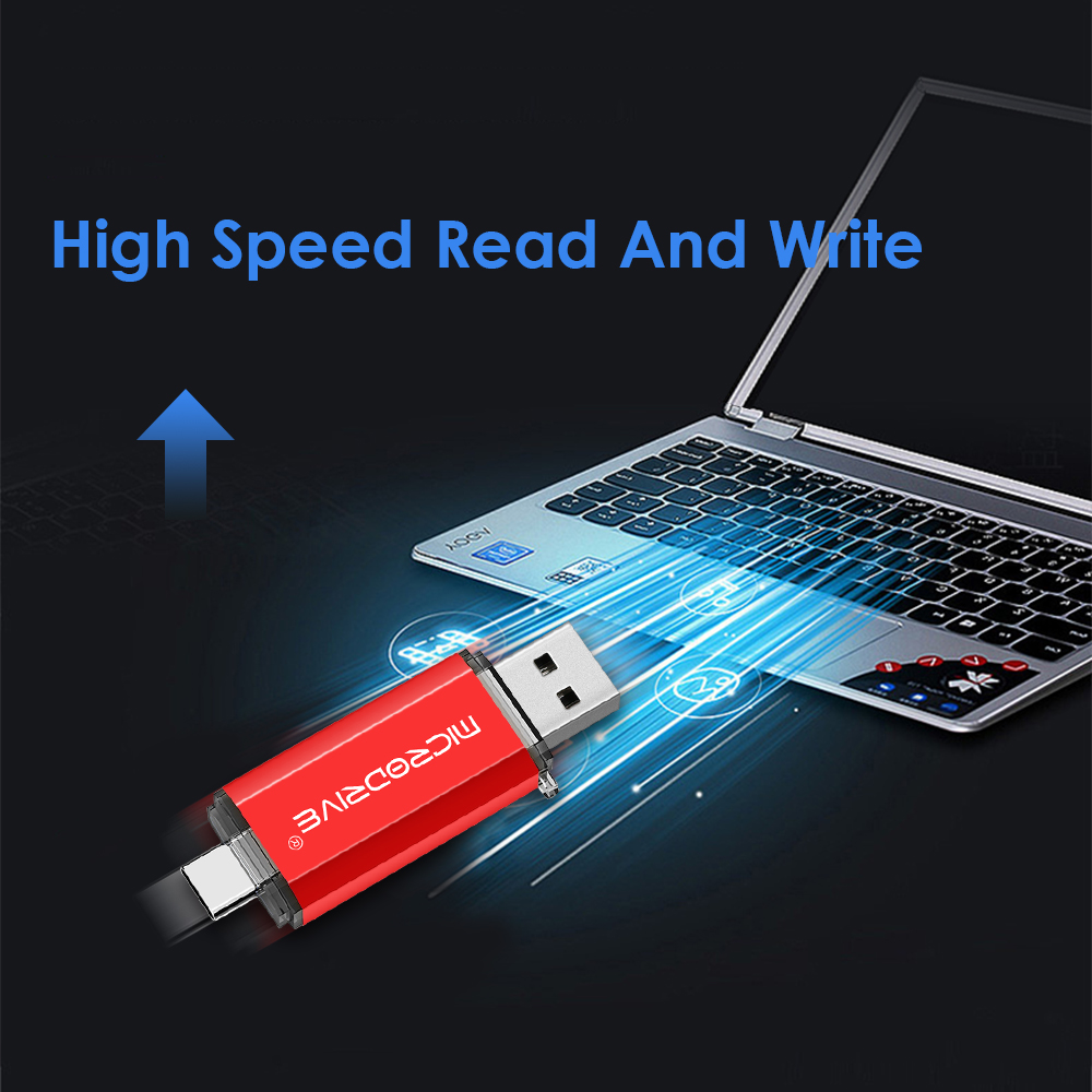 Microdrive Flash Drive 32GB 64GB 128GB USB Tipo C Pen OTG De Alta ...