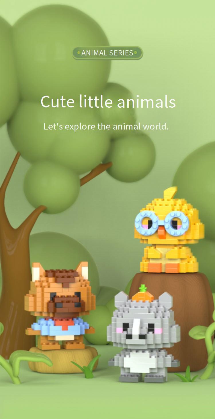 Blocos De Construção De Animais Compatíveis Com Lego-Mini Micro ...