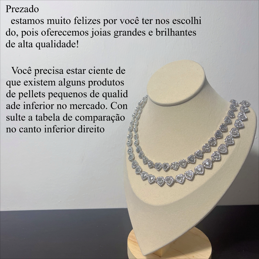 RODREASON Colar De Jóias Moda Feminina Cem De Diamantes Pingente De ...