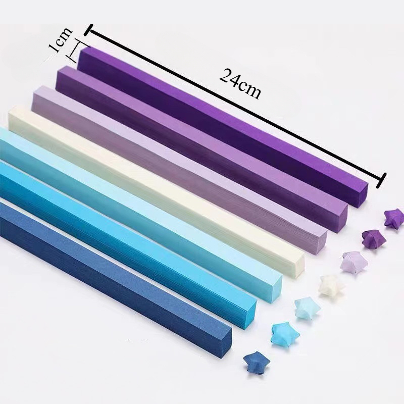 540 Peças DIY Colorido Papel Estrela Conjunto Dobrável Artesanato ...