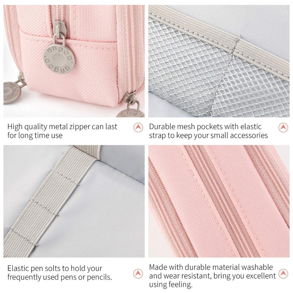 Estojo De Tecido Oxford De Grande Capacidade Com 3 Compartimentos ...