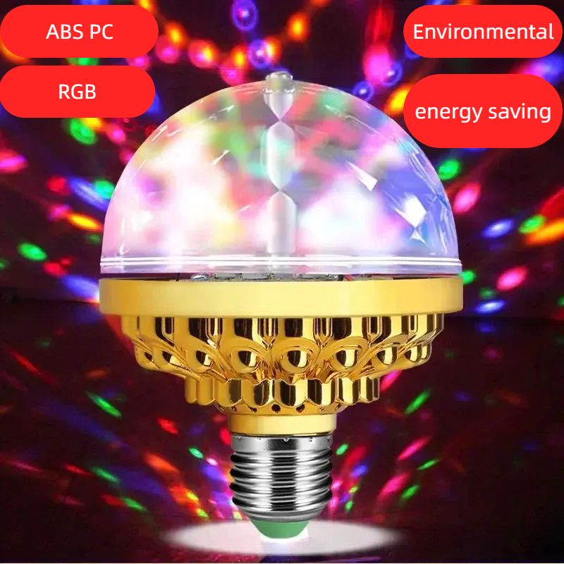 Luz Rotativa RGB De Festa Discoteca LED Cristal Palco Strobe DJ Bola ...
