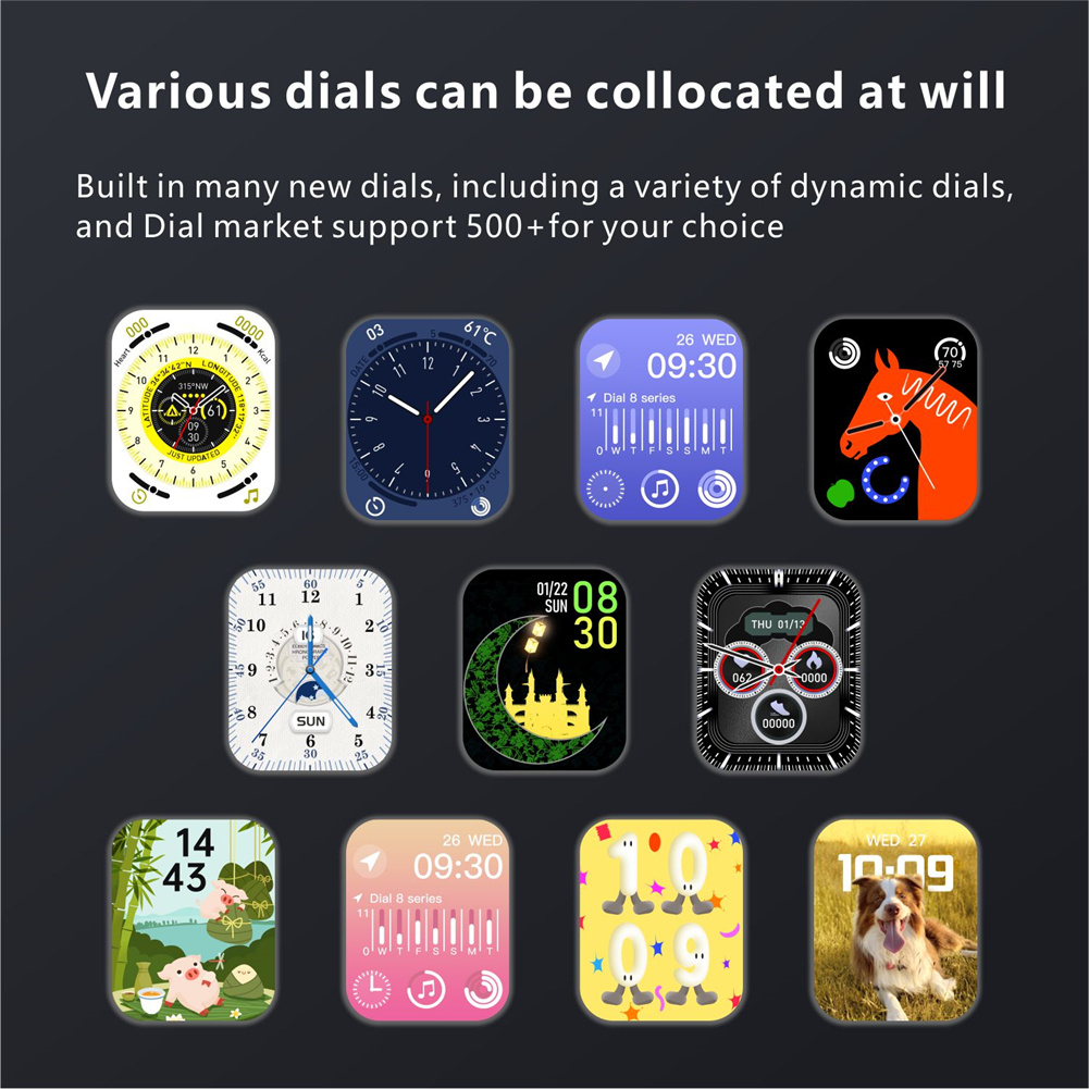 Novo smartwatch T500 Ultra: telefone Bluetooth, monitoramento cardíaco ...