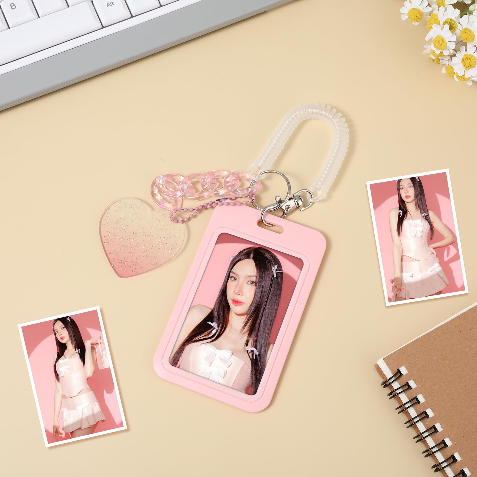 Steve Cute Pink Star Porta-Cartões Fotográficos De Estudante Cartão De ...