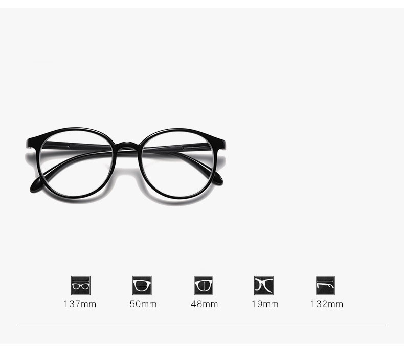 Óculos Redondos Vintage - Armação Preta Retro Coreana, Óptica Circular ...