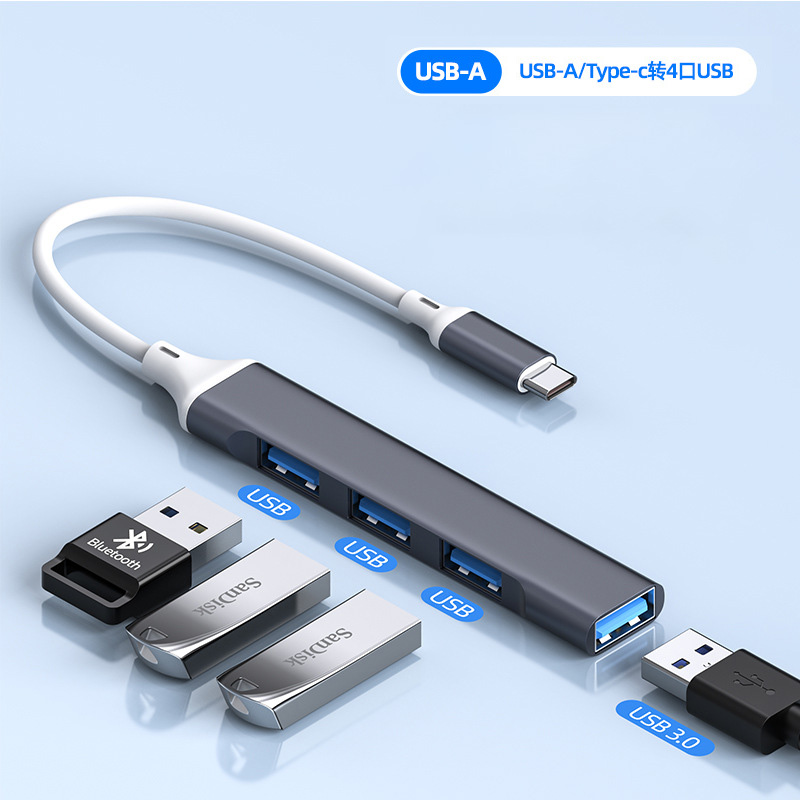 Hub USB C Portátil Novo e Moderno, Divisor USB C para 4 Portas USB ...