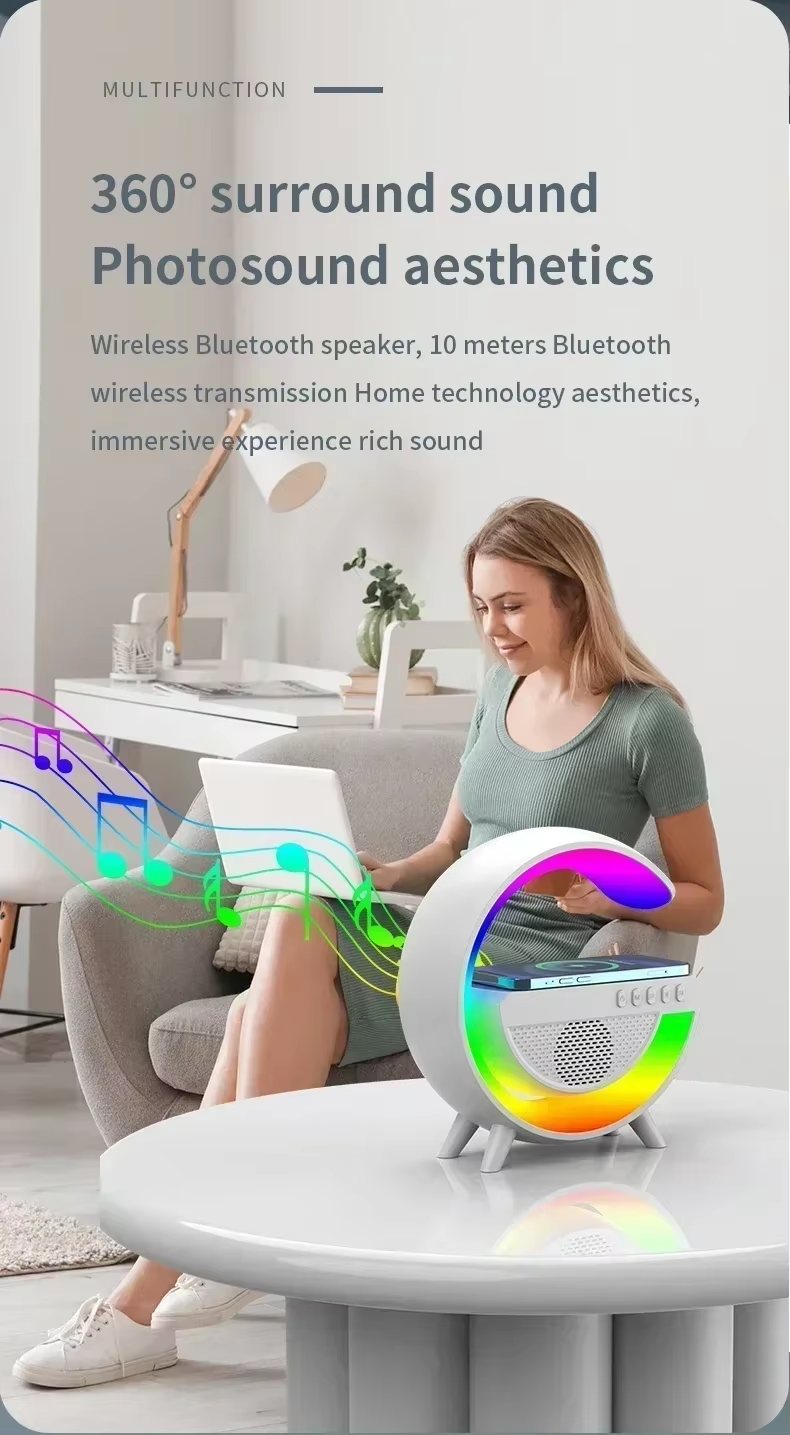 Lâmpada Inteligente De Alto-Falante Bluetooth 4 Em 1 BT3401 Com Luz RGB ...