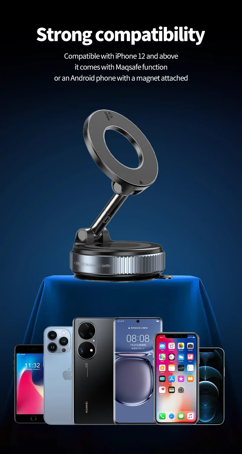 Suporte Para Telefone Motocicleta-360 ° Mini Magnético Giratório Uso No Guiador | Shopee Brasil