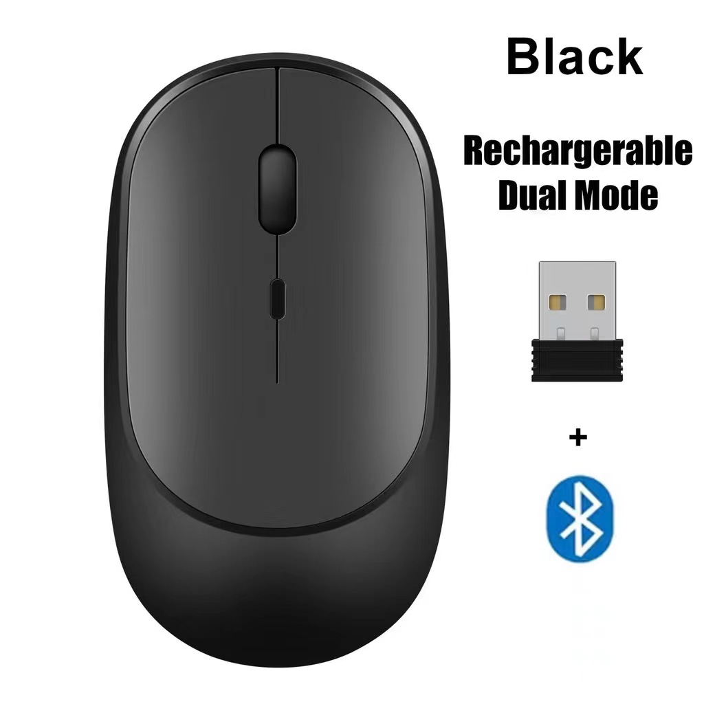 Mouse Bluetooth Sem Fio Para Laptop 24g Com Cores Em Splicing, Modo Duplo Para Ipad, Telefone ...