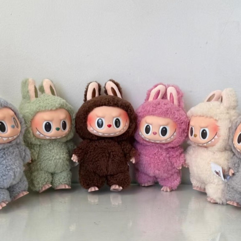 Labubu Os Monstros Pelúcia Macaron Figura De Ação Labu Chaveiro Boneca ...